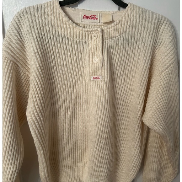 Coca Cola | Sweaters | Vintage Coca Cola Womans Cream Sweater See Pics ...